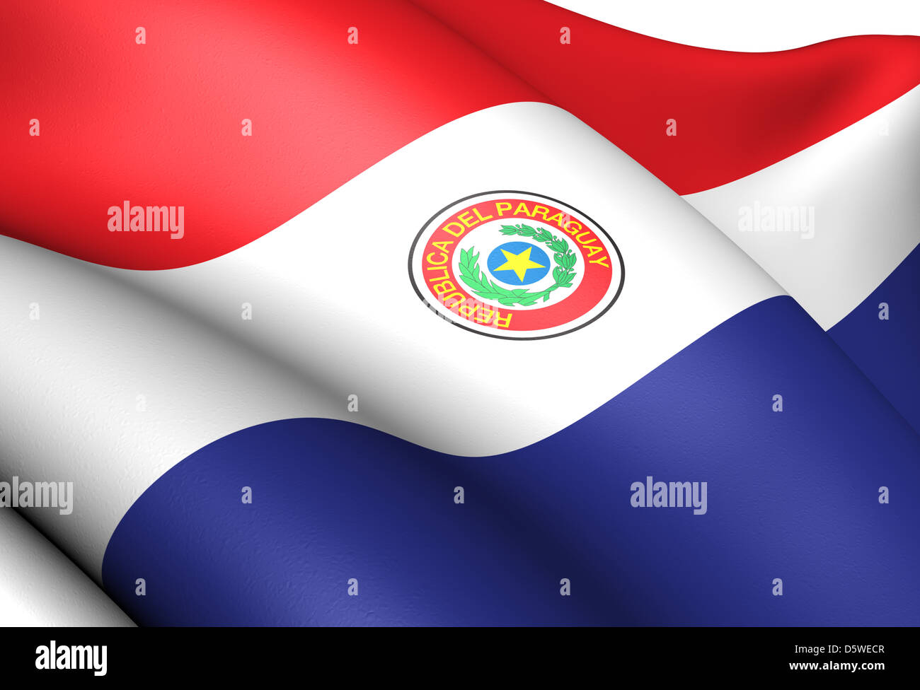 Flag of Paraguay. Close Up Stock Photo - Alamy