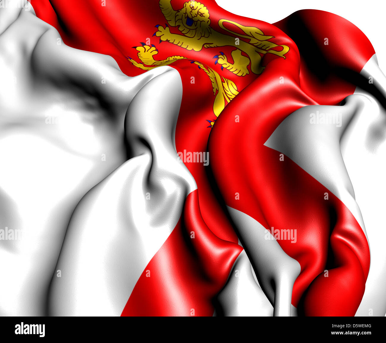 Flag of Sark. Close Up Stock Photo - Alamy