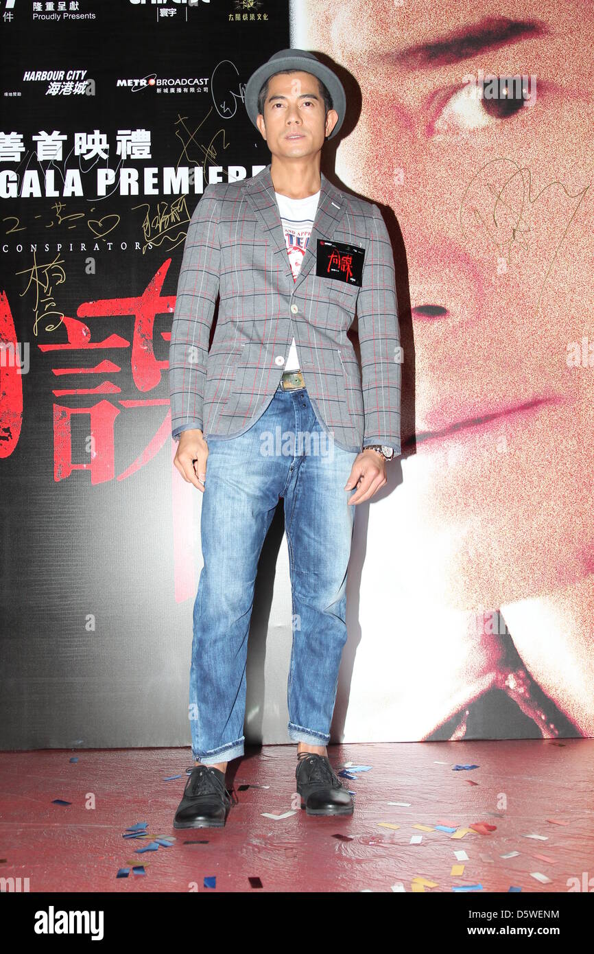 Aaron Kwok at premiere of movie Conspirators in Hong Kong, China on ...