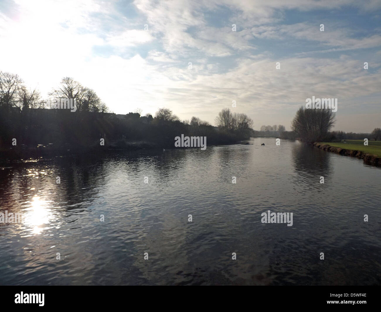 River Trent taken at the Washlands Burton on Trent Stock Photo - Alamy