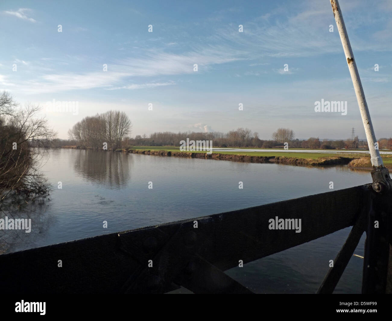 River Trent and Washlands taken on Ferry Bridge Burton on Trent Stock ...
