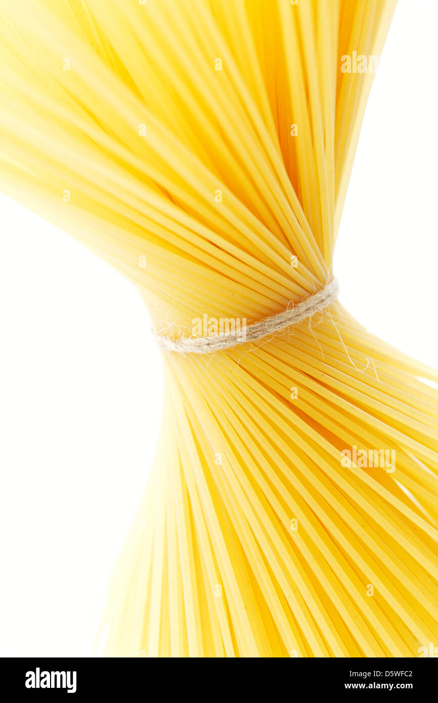 Dry spaghetti isolated on white background Stock Photo - Alamy
