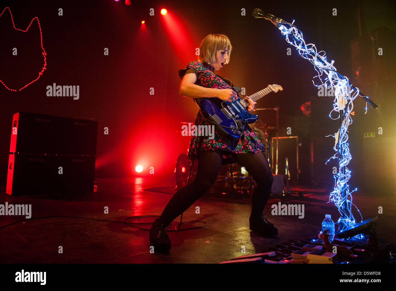 Welsh band The Joy Formidable performing on April 2, 2013 at The Vic ...