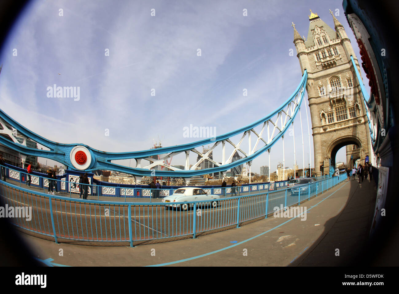 Tower Bridge in Fisheye, London Stock Photo - Alamy
