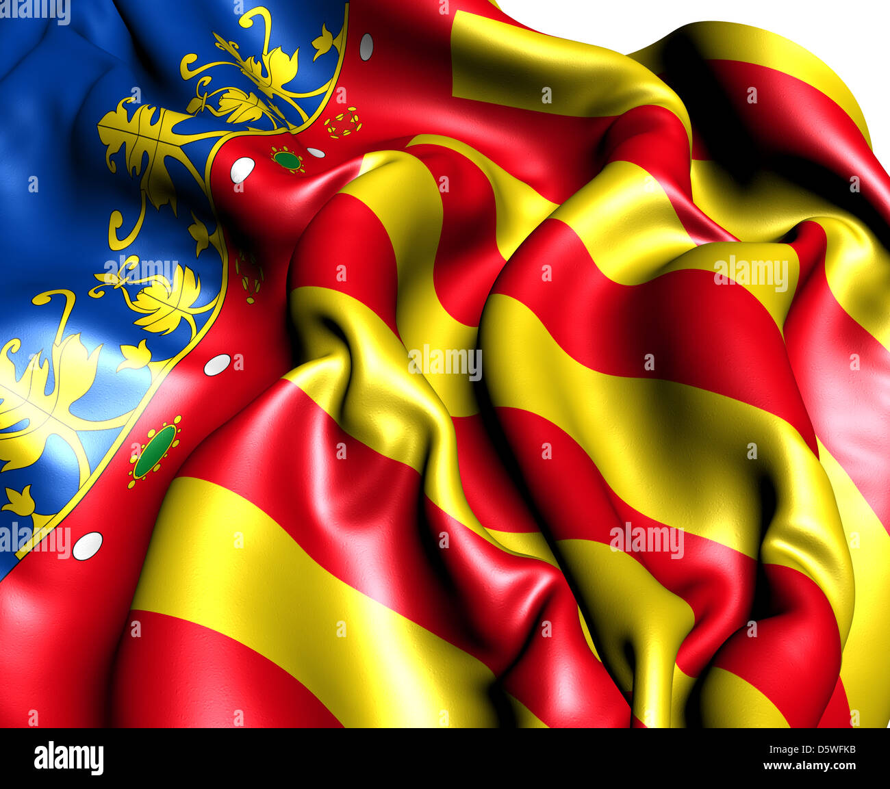 Flag of Valencian Community Stock Photo - Alamy