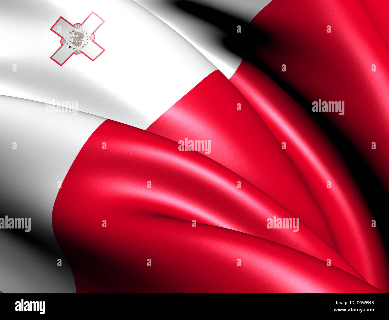 Flag of Malta. Close Up Stock Photo - Alamy