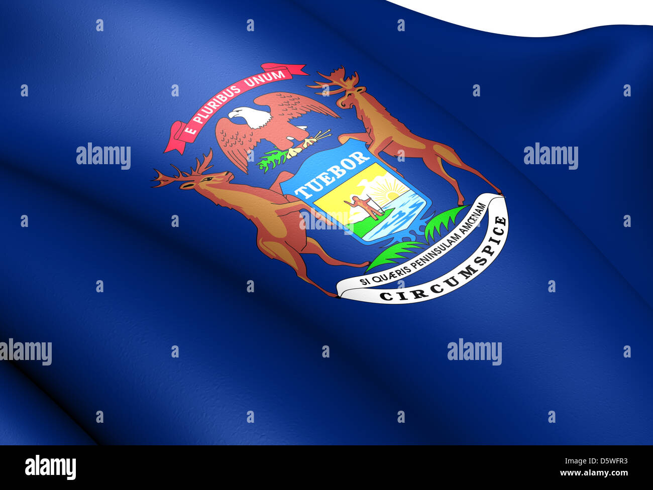 Flag of Michigan Stock Photo - Alamy