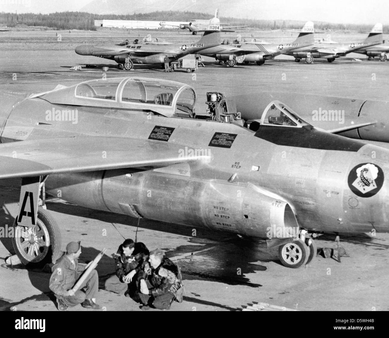 The Northrop F-89D-25-NO Scorpion, assigned to the 64th Fighter ...