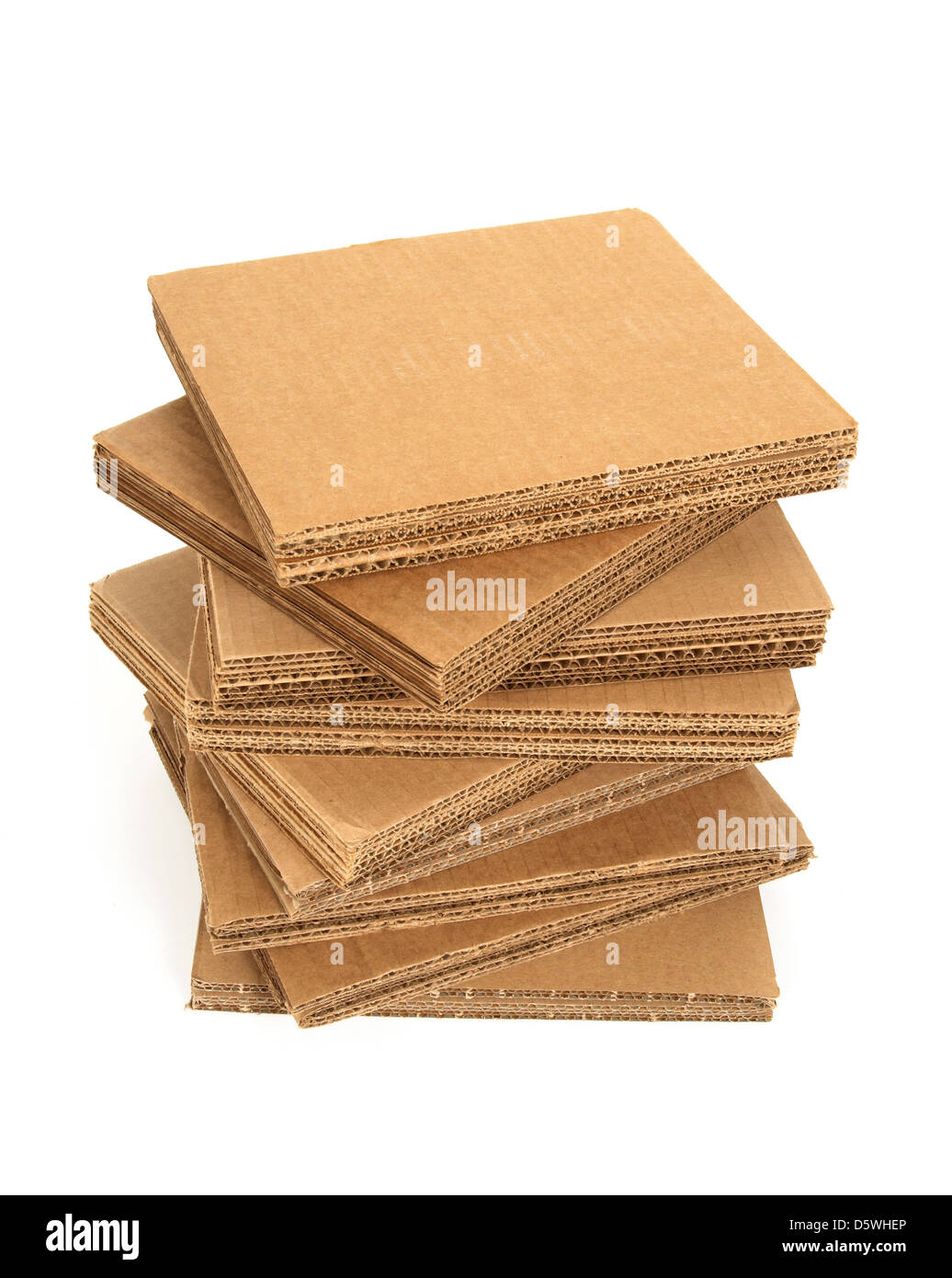 Stack of cardboard with copy space, isolated on white Stock Photo - Alamy