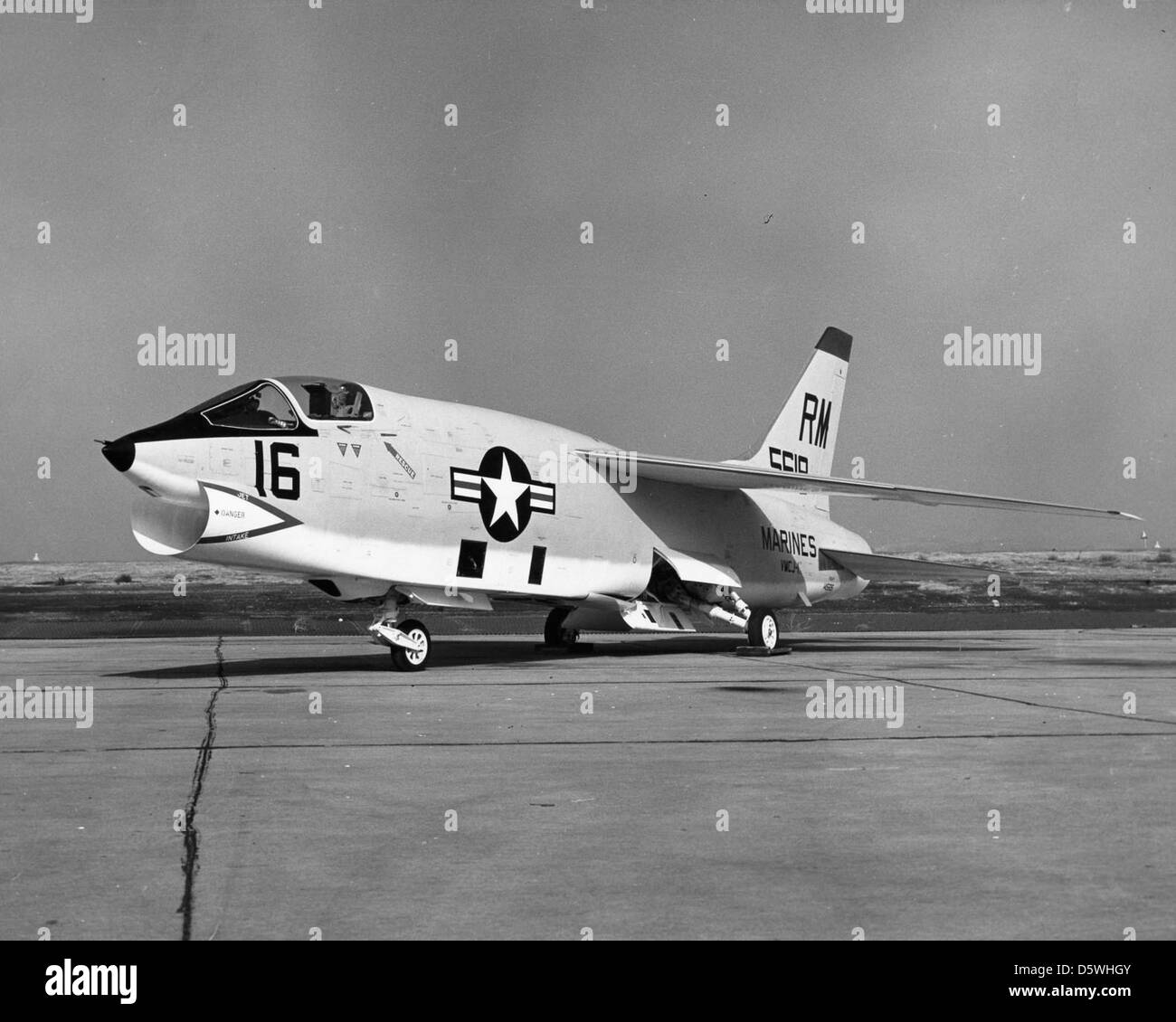The Vought F8U-1P Crusader, assigned to VMCJ-170, was a photographic ...