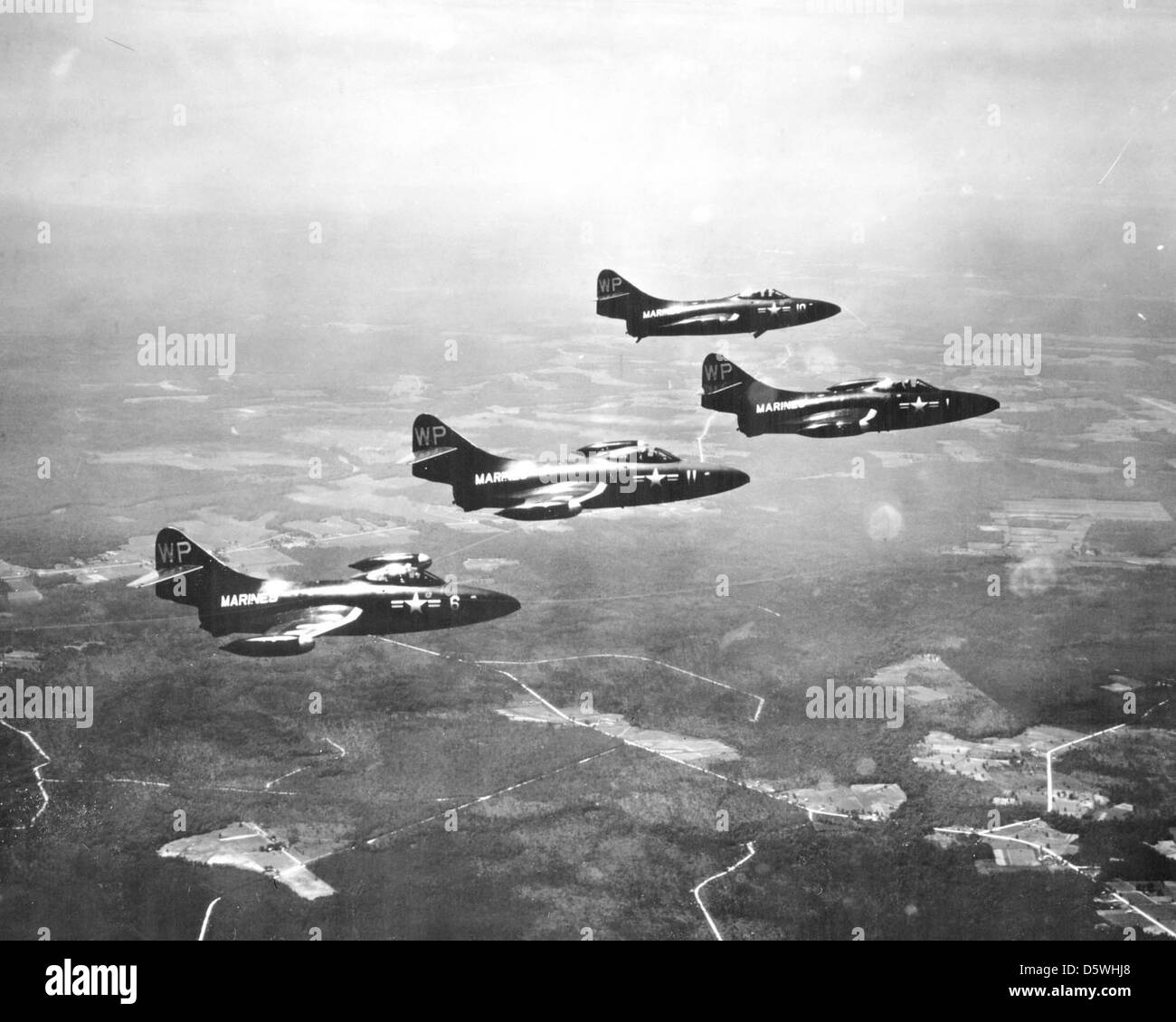 Grumman F9F-2 "Panthers" of Marine FS 223 (VMF-223 Stock Photo - Alamy
