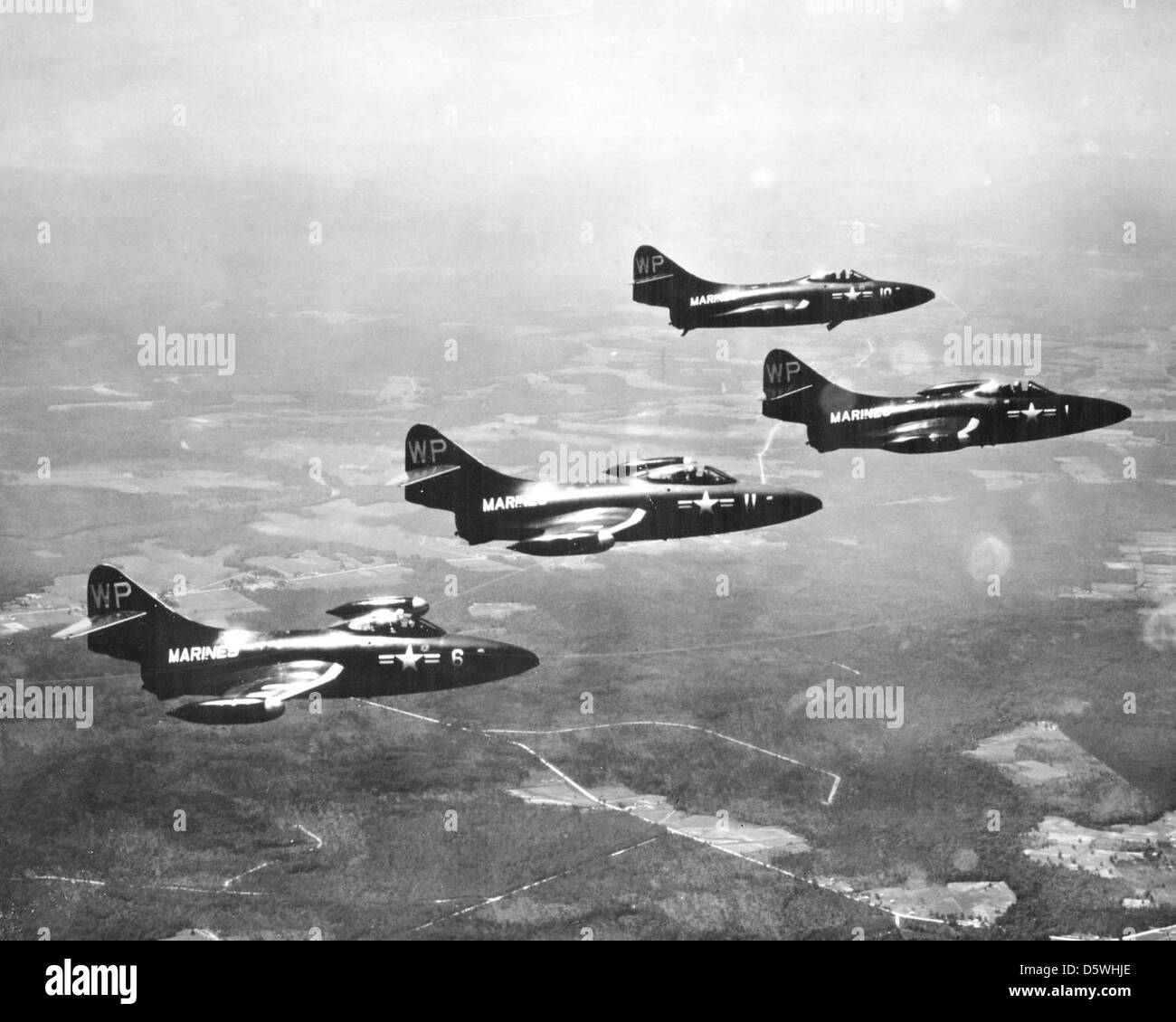Grumman F9F-2 "Panthers" of Marine FS 223 (VMF-223 Stock Photo - Alamy