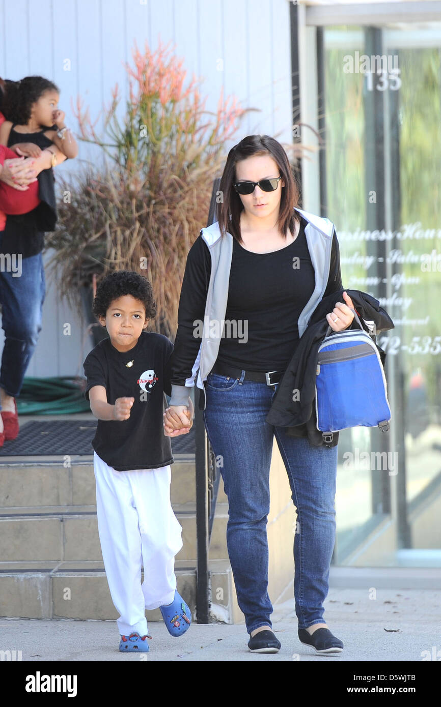 Johan Samuel is seen heading to karate class in Brentwood Los Angeles ...