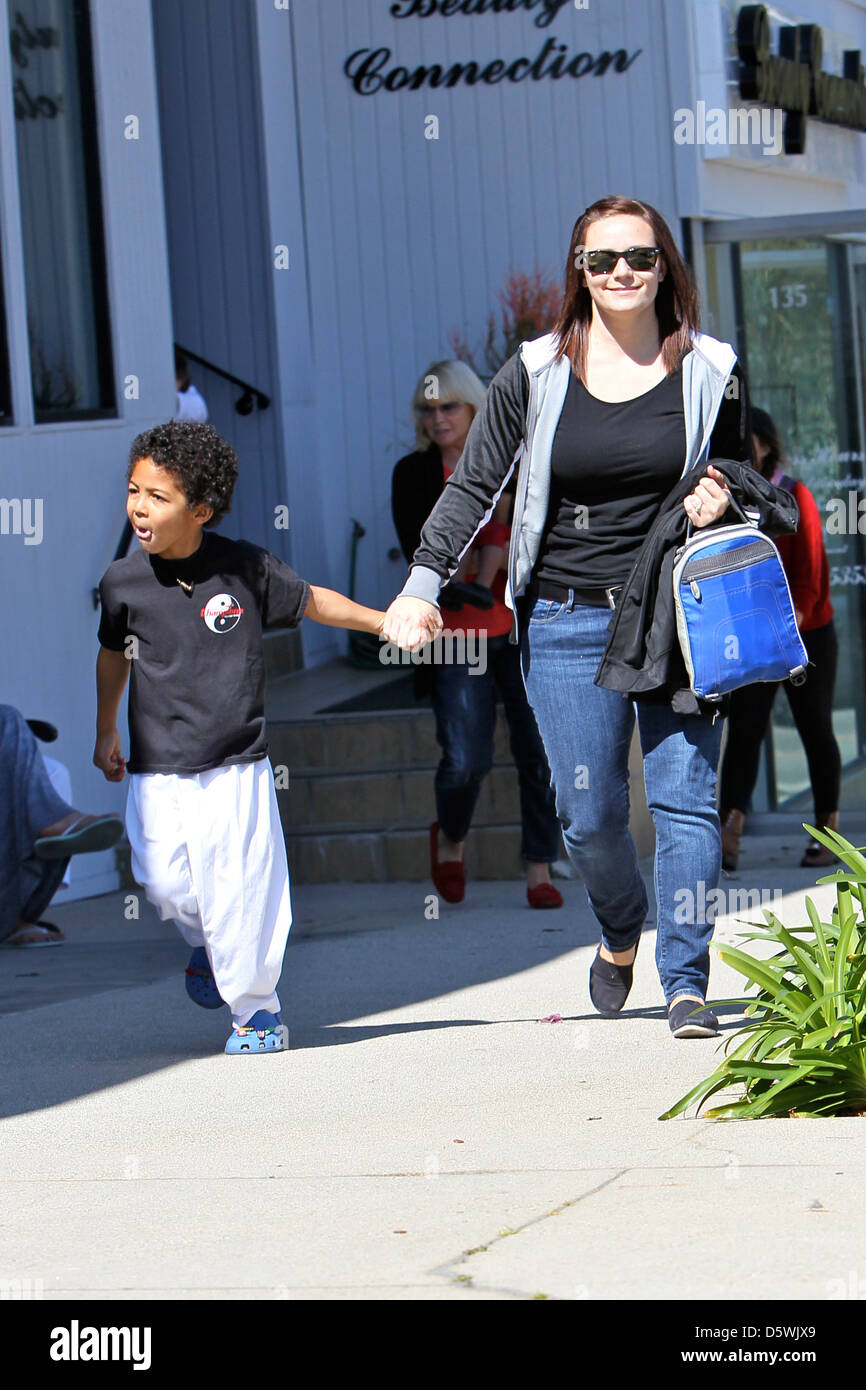 Johan Samuel is seen heading to karate class in Brentwood Los Angeles ...