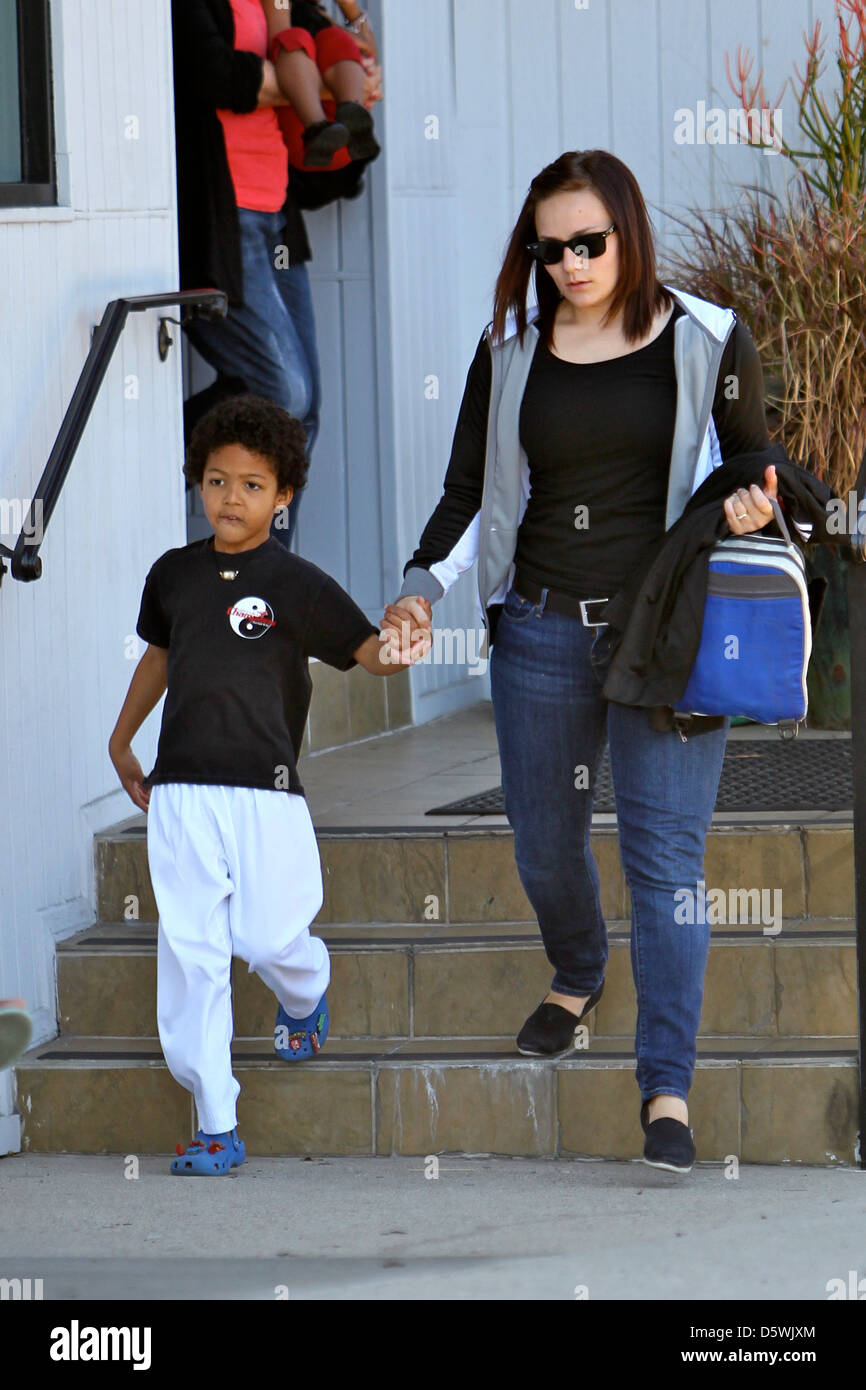 Johan Samuel is seen heading to karate class in Brentwood Los Angeles ...