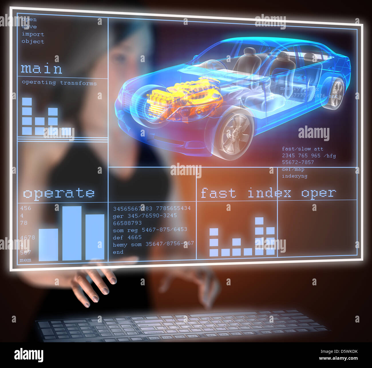 Car engine hologram hi-res stock photography and images - Alamy