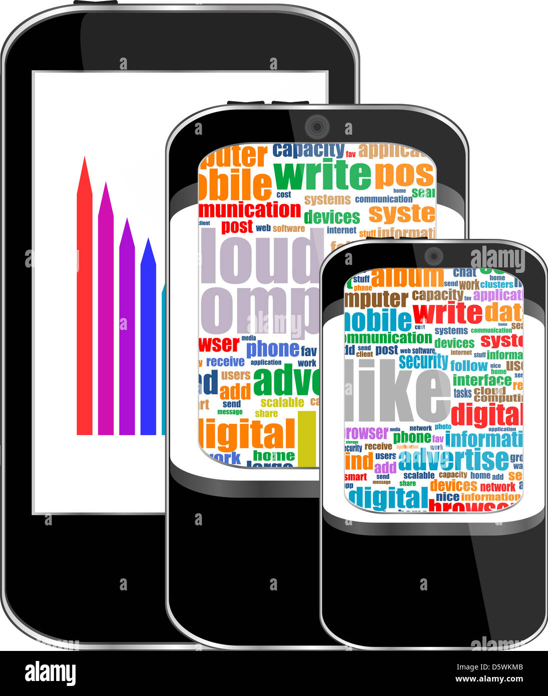 Set of touchscreen smartphones Stock Photo - Alamy