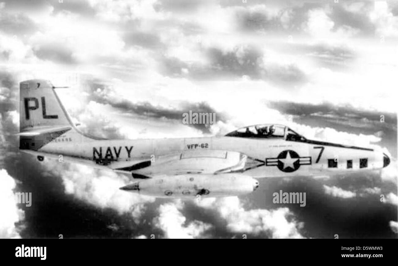 McDonnell F2H-2P "Banshee" of Photo Reconnaissance Squadron VFP-62, Det."31" "Fighting Photos ...