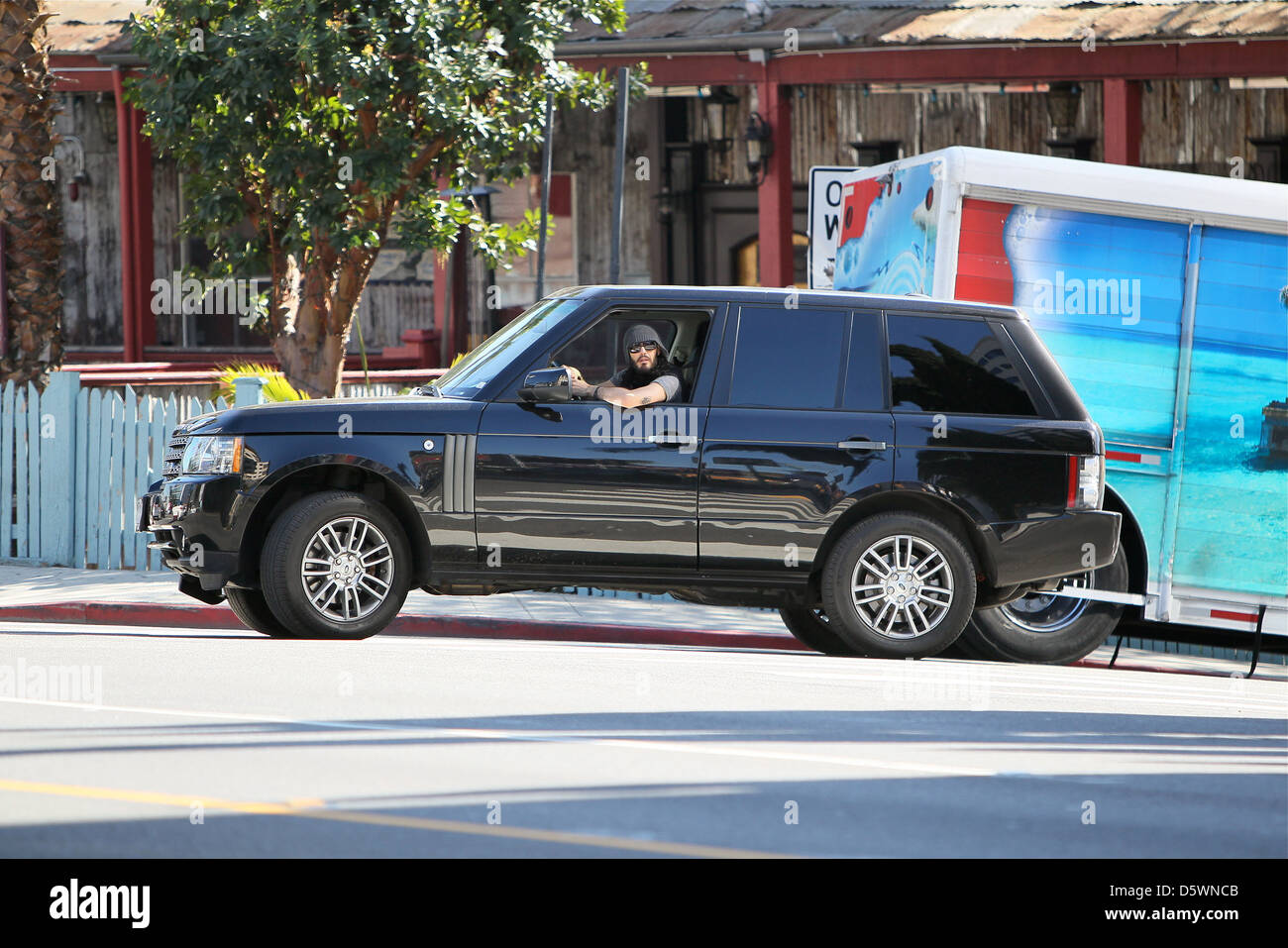 Russell Brand seen driving in Los Angeles. Los Angeles, California - 10 ...