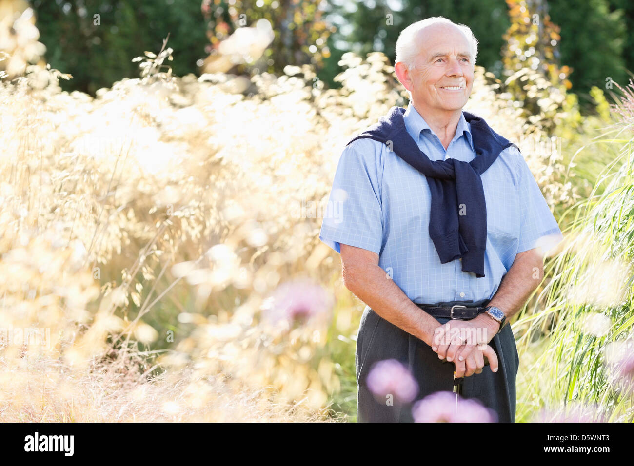 Older man smiling outdoors Stock Photo - Alamy