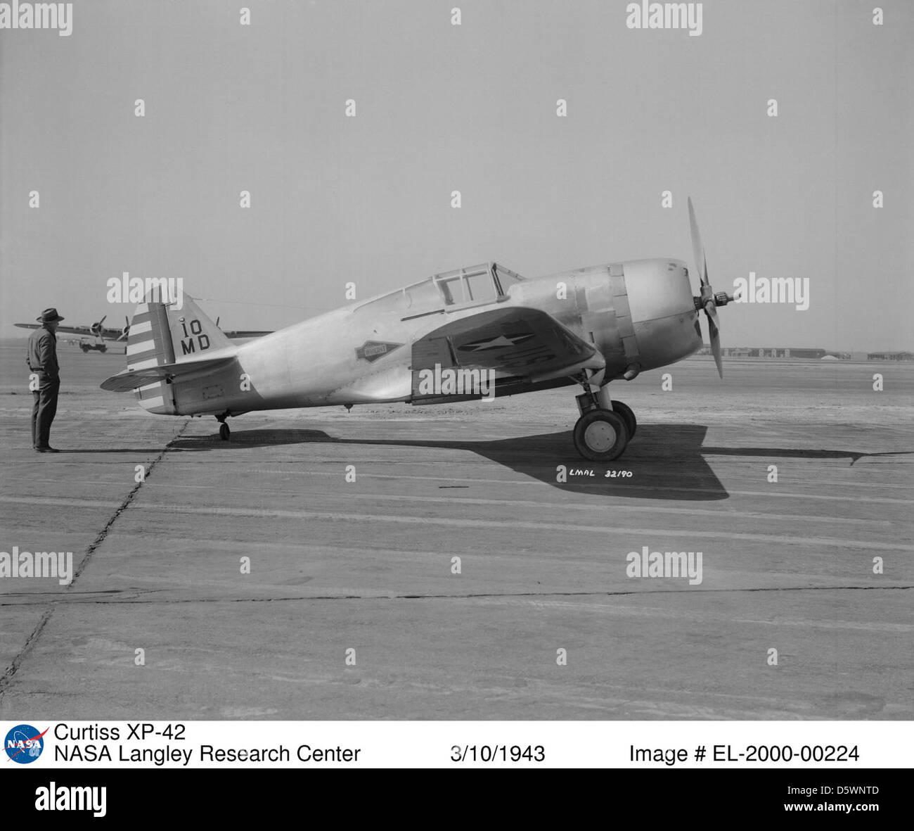 The Curtiss XP-42, a prototype fighter aircraft developed for the U.S ...