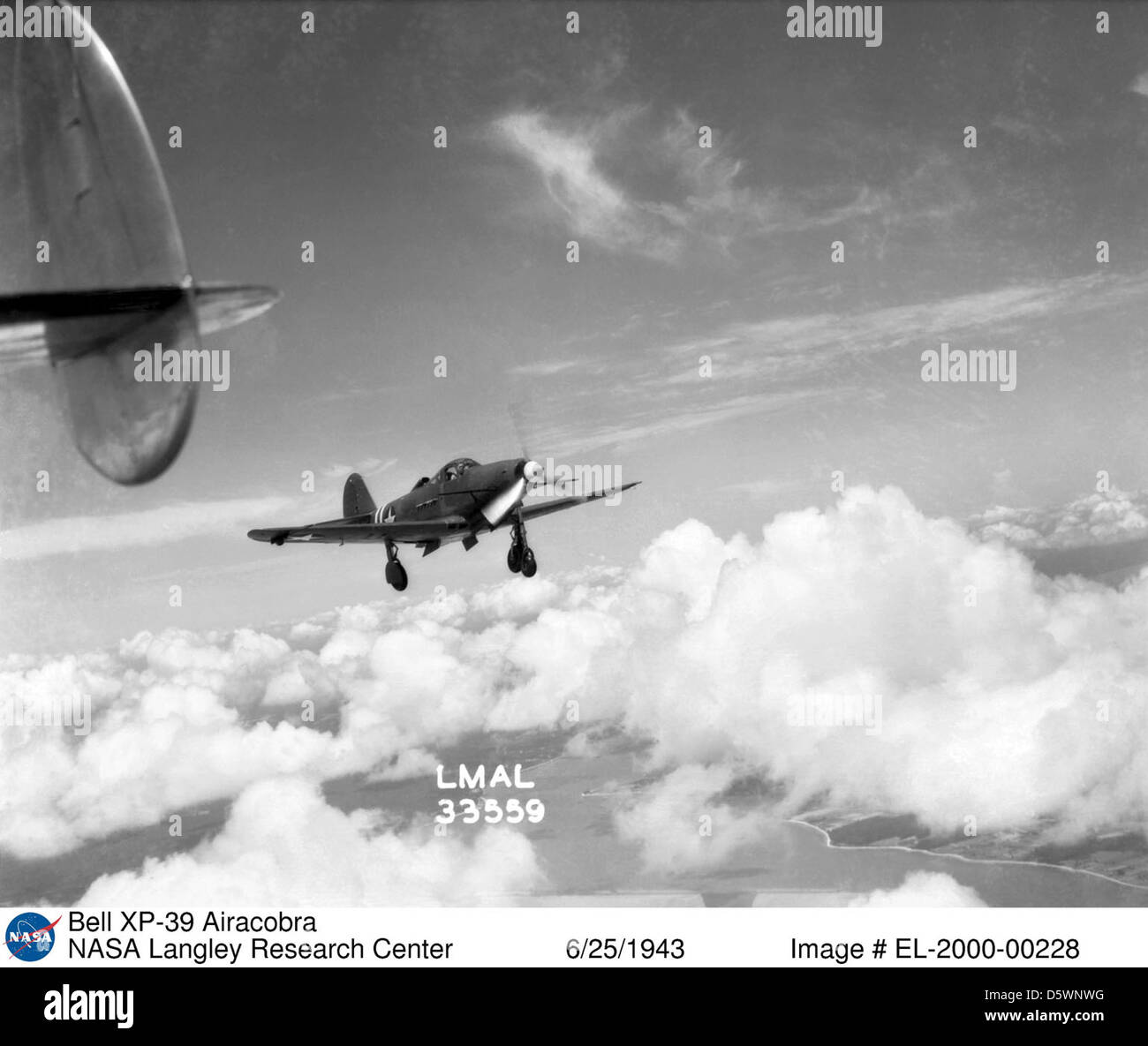 The Bell XP-39 Airacobra, a prototype fighter aircraft from the early ...