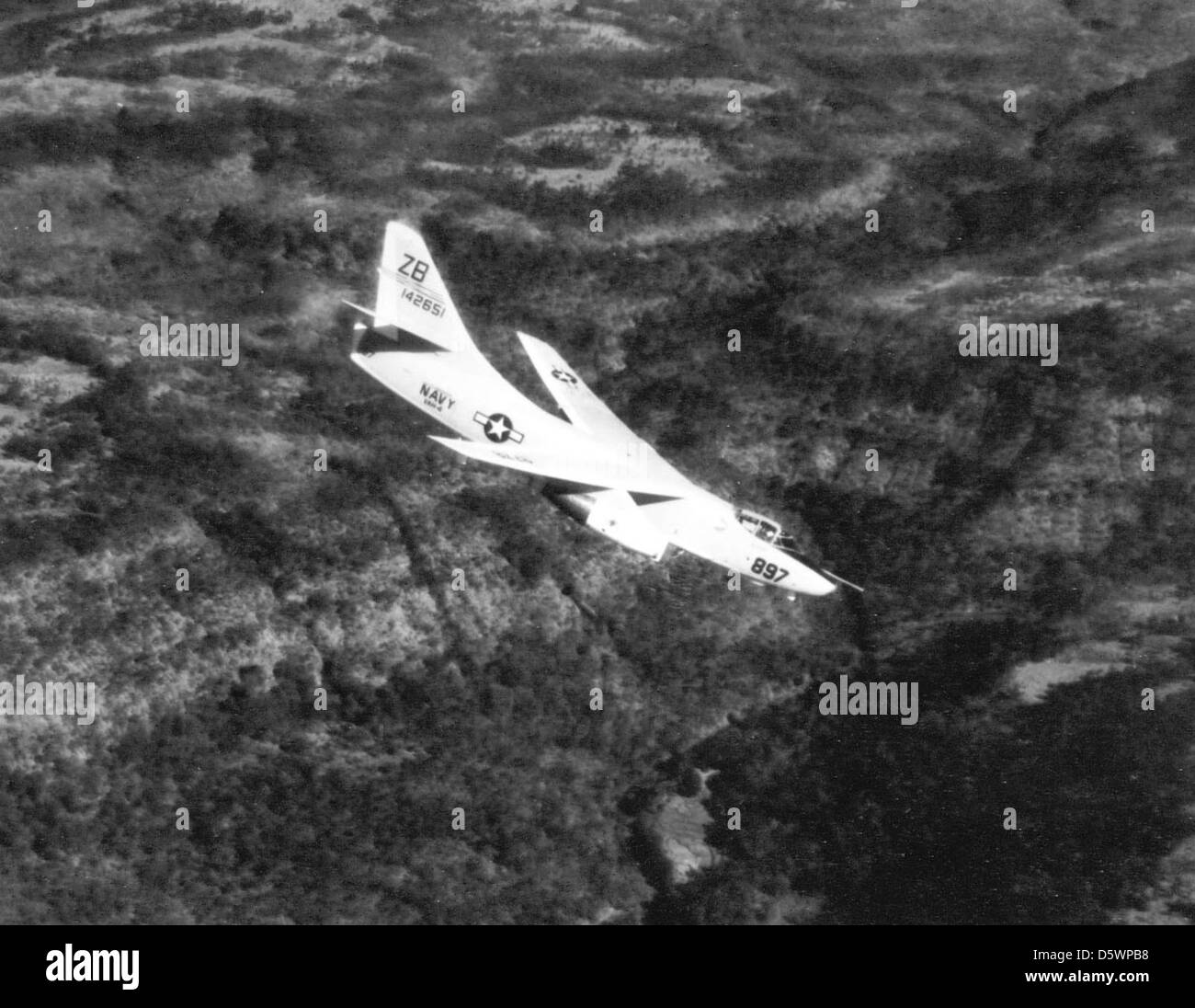 Douglas A3D-2 "Skywarrior" of VAH-4, redesignated VAQ-131, on a bombing ...