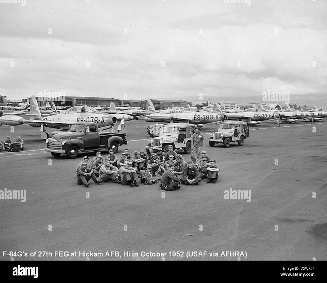 Republic F-84G "Thunderjets" from the 27th Fighter-Escort Group F-84G ...