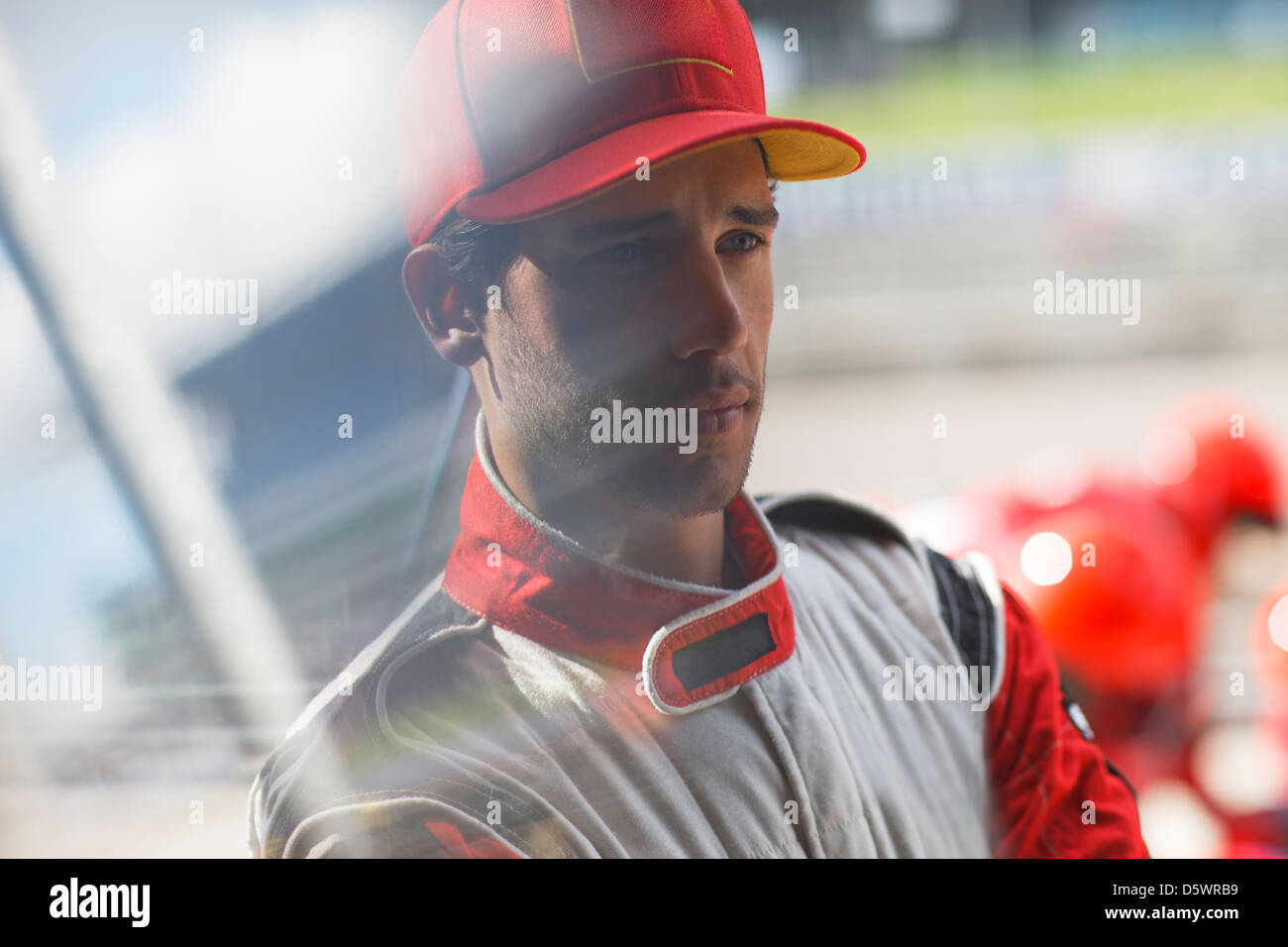 Racer standing on track Stock Photo - Alamy