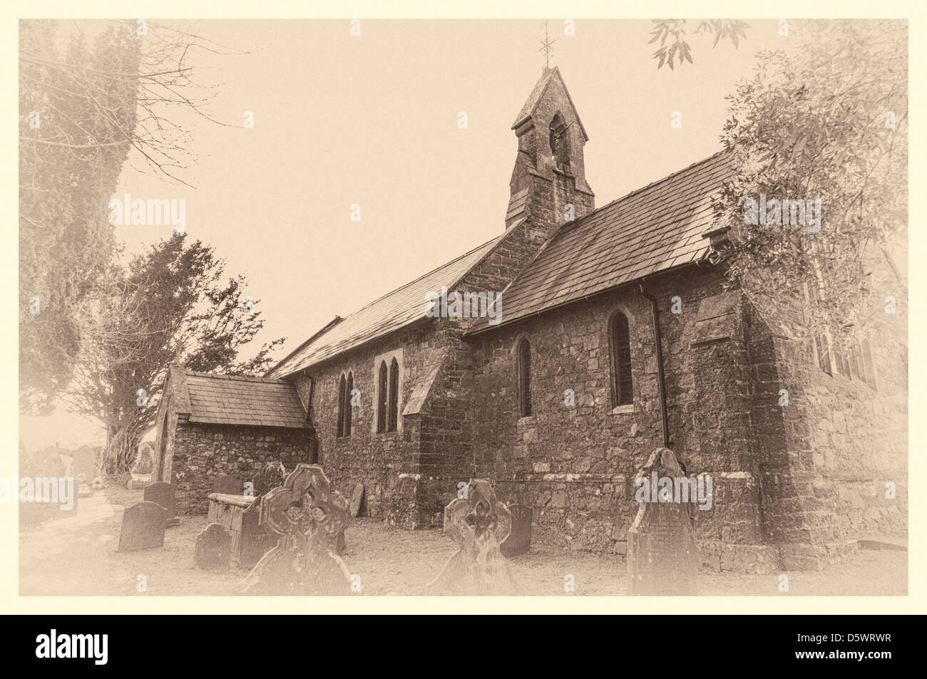 St John the Baptist Church in Penmaen, located on the Gower Peninsula ...