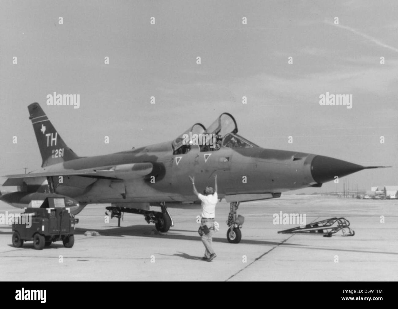 Republic F-105F "Thunderchief" of the 457th TFS, AFRES, Carswell AFB ...