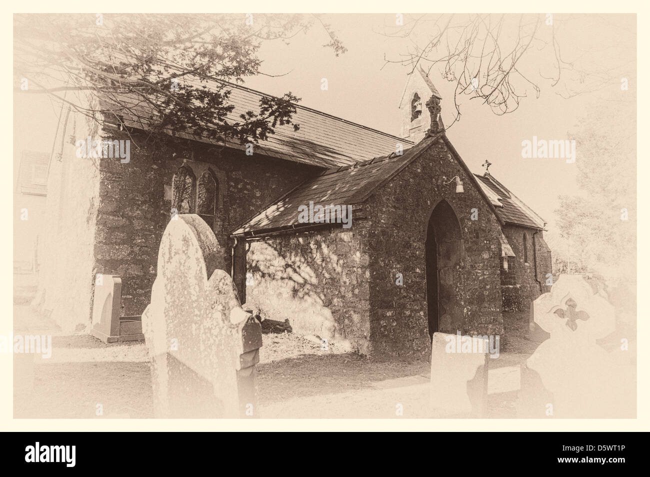 St John the Baptist Church in Penmaen, located on the Gower Peninsula ...