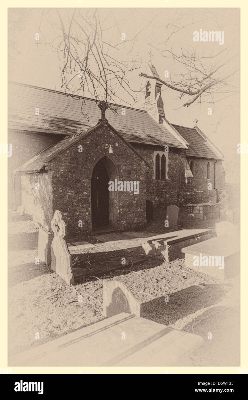 St John the Baptist Church in Penmaen, located on the Gower Peninsula ...