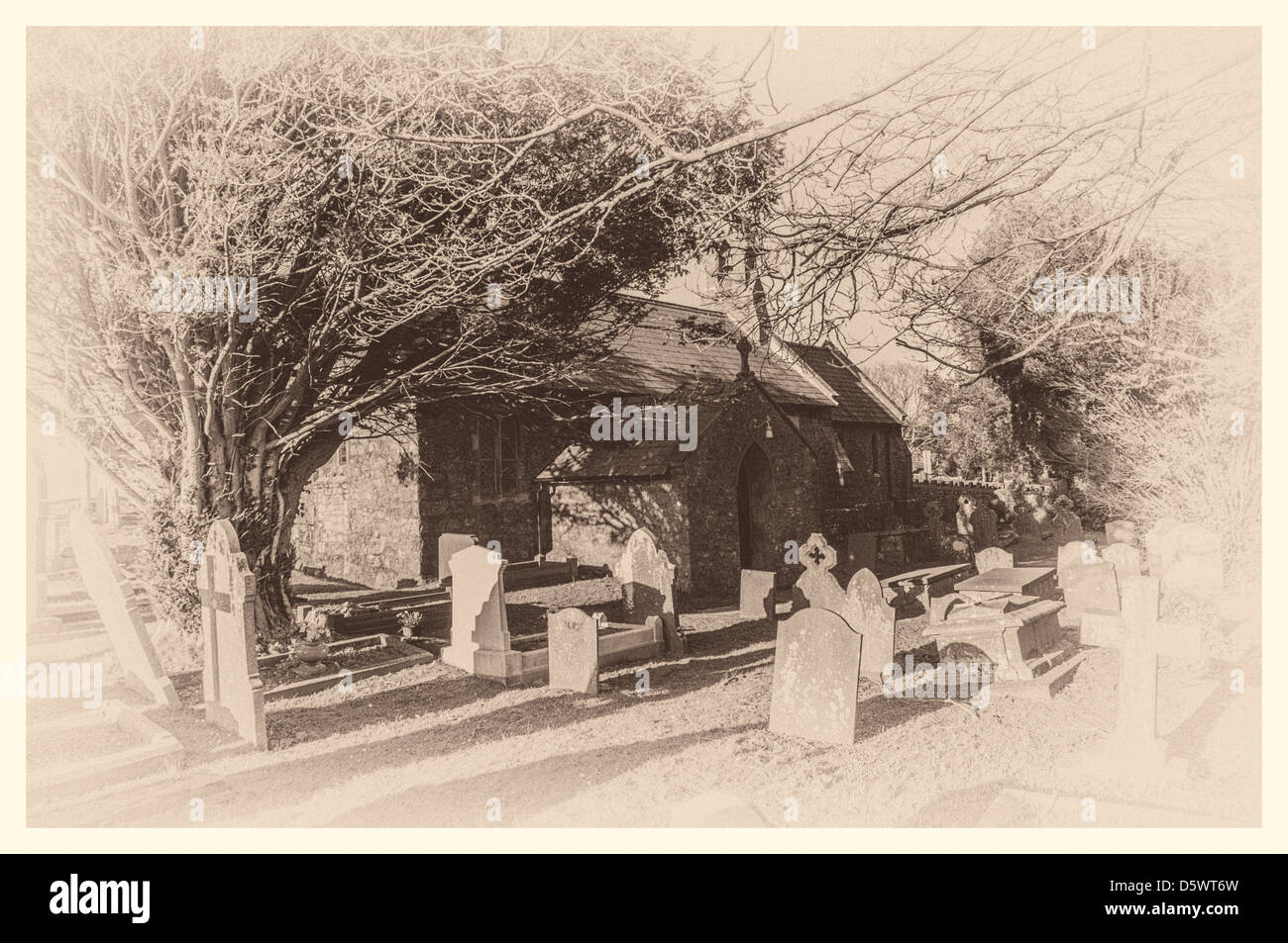 St John the Baptist Church in Penmaen, located on the Gower Peninsula ...