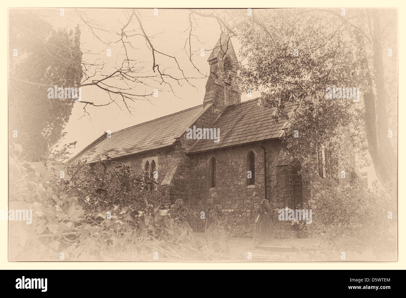 St John the Baptist Church in Penmaen, located on the Gower Peninsula ...