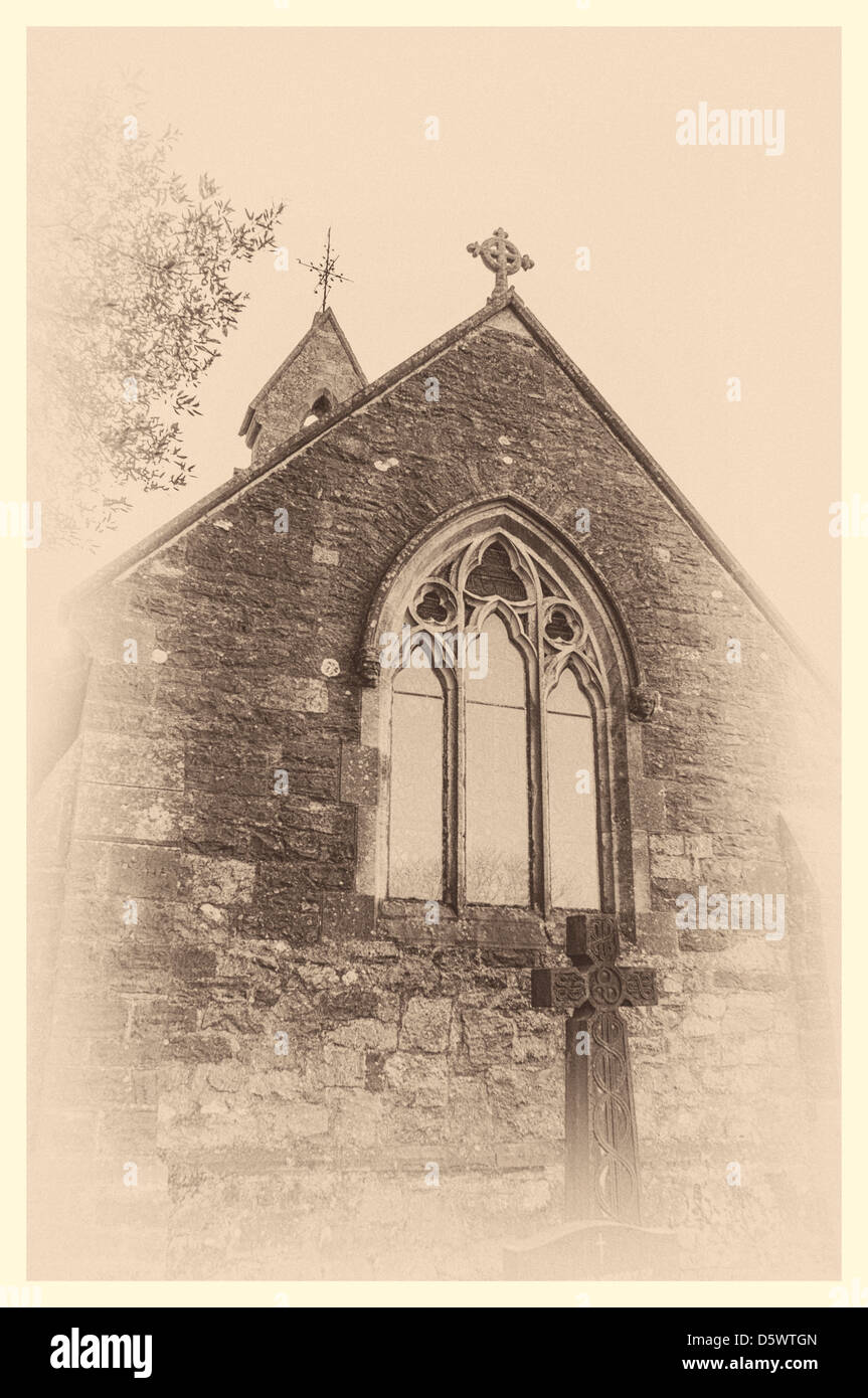St John the Baptist Church in Penmaen, located on the Gower Peninsula ...