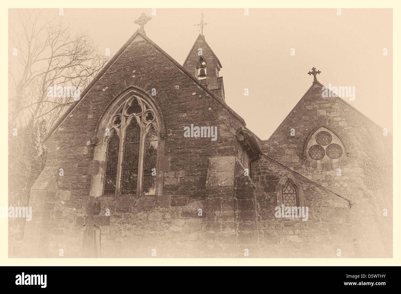 St John the Baptist Church in Penmaen, located on the Gower Peninsula ...