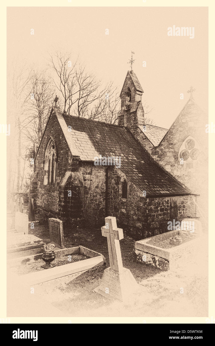 St John the Baptist Church in Penmaen, located on the Gower Peninsula ...
