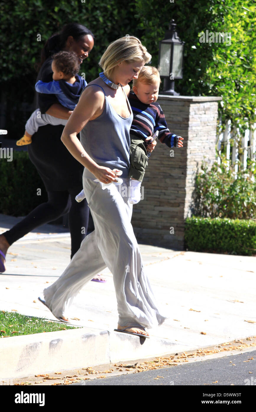 Ali Larter is seen with her son Theodore Hayes MacArthur while out and ...