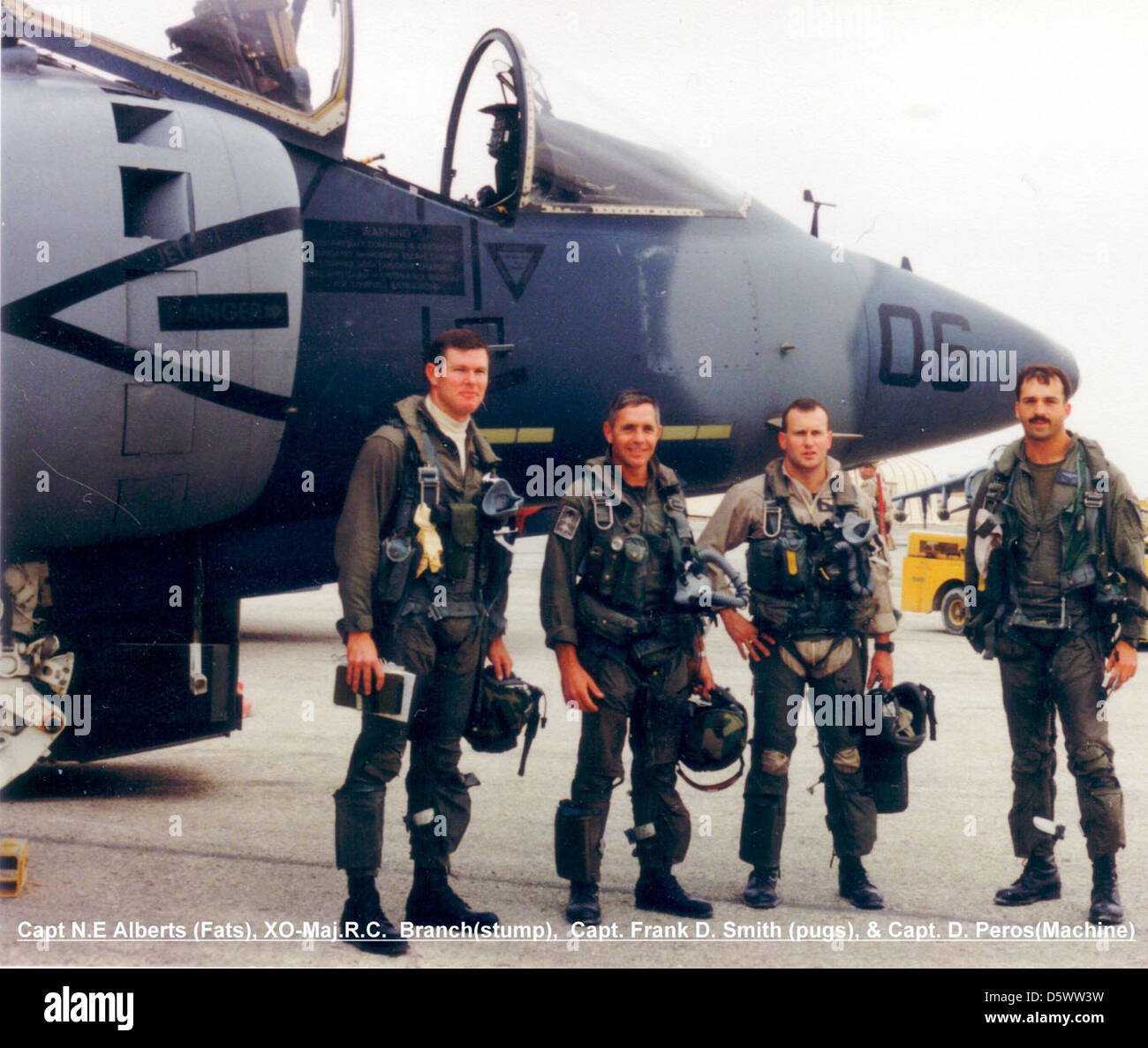 The first four pilots of VMA-311, U.S. Marines, flew the AV-8B Harrier ...