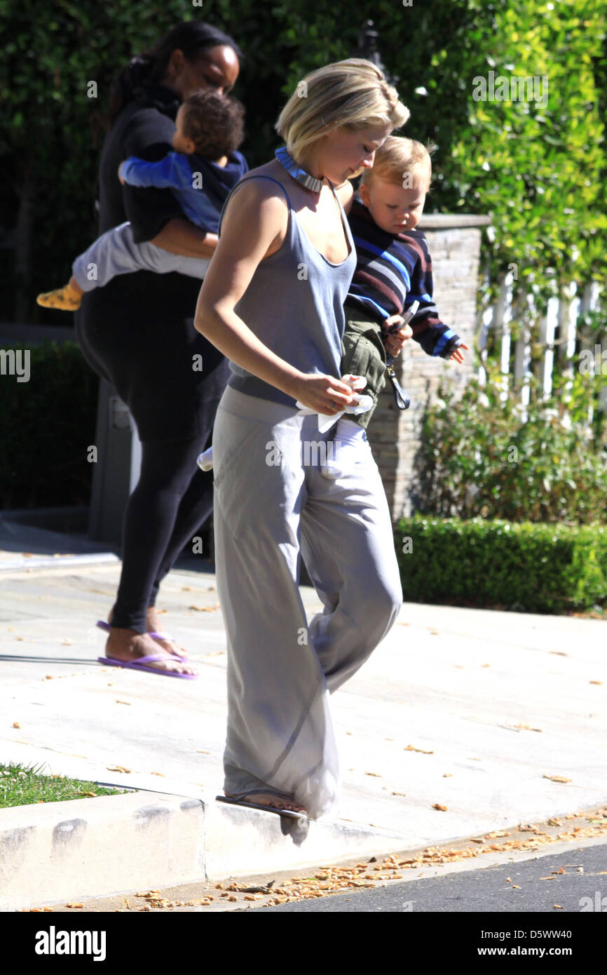 Ali Larter is seen with her son Theodore Hayes MacArthur while out and ...