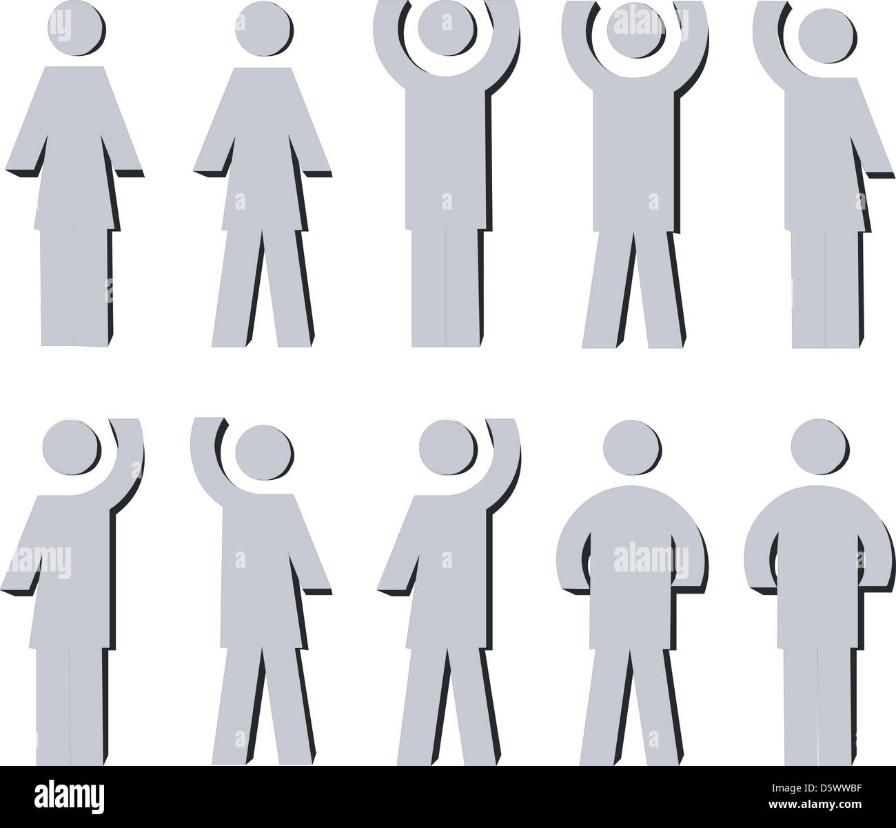 3d man set 01 Stock Photo - Alamy