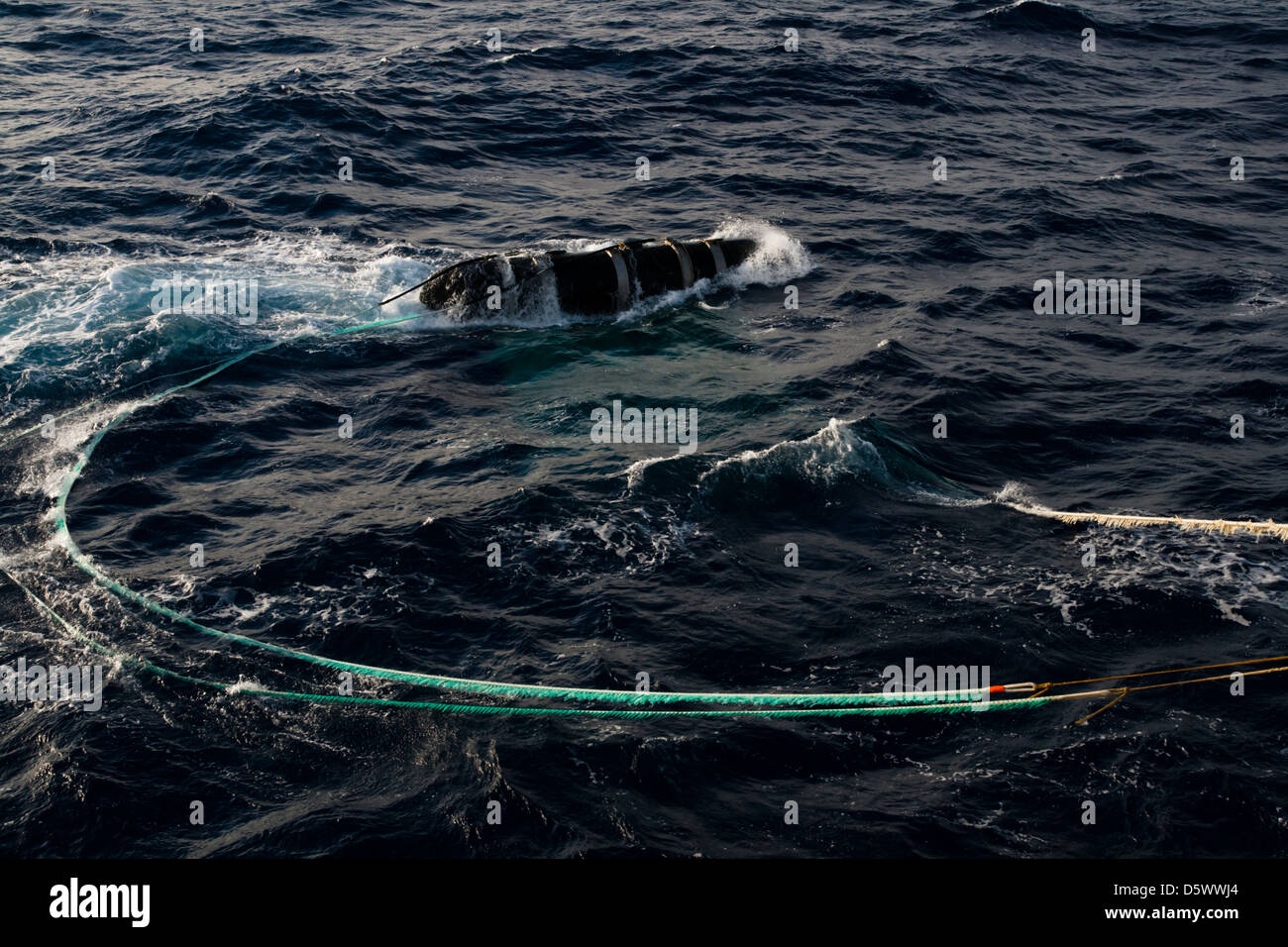 Para van door lifting operation in the seismic vessel Veritas Vantage ...