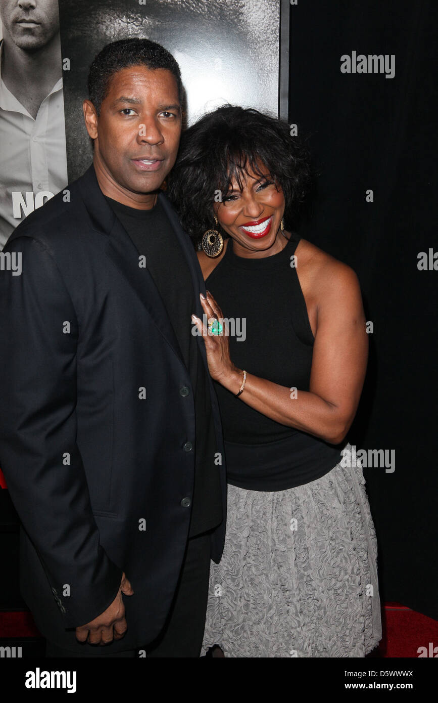 Denzel Washington, Pauletta Washington New York Premiere of 'Safe House ...