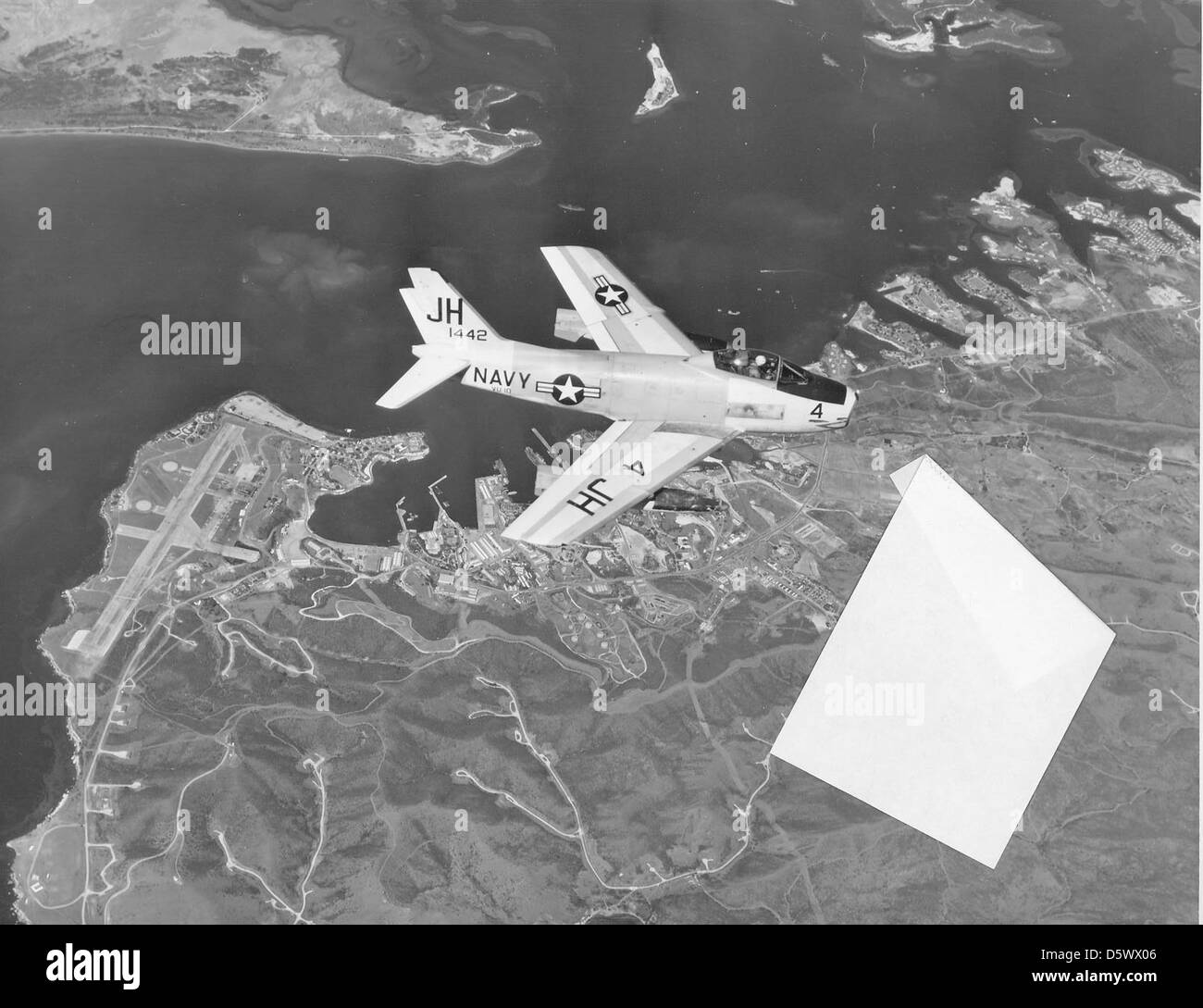 A North American FJ 'Fury' from VU-10 performs a flight over McCalla ...