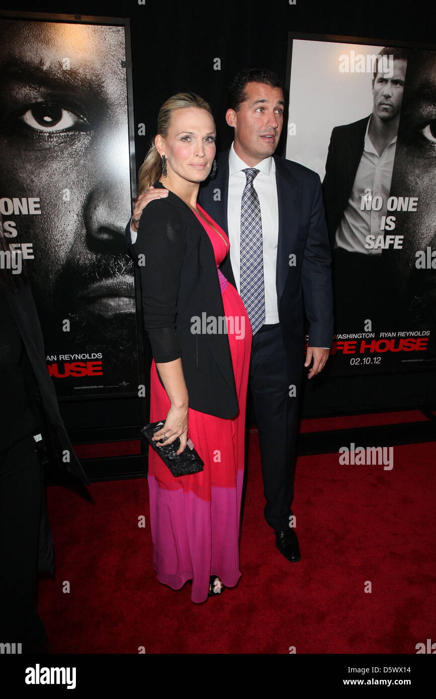 Molly Sims, Scott Stuber New York Premiere of 'Safe House' held at the ...