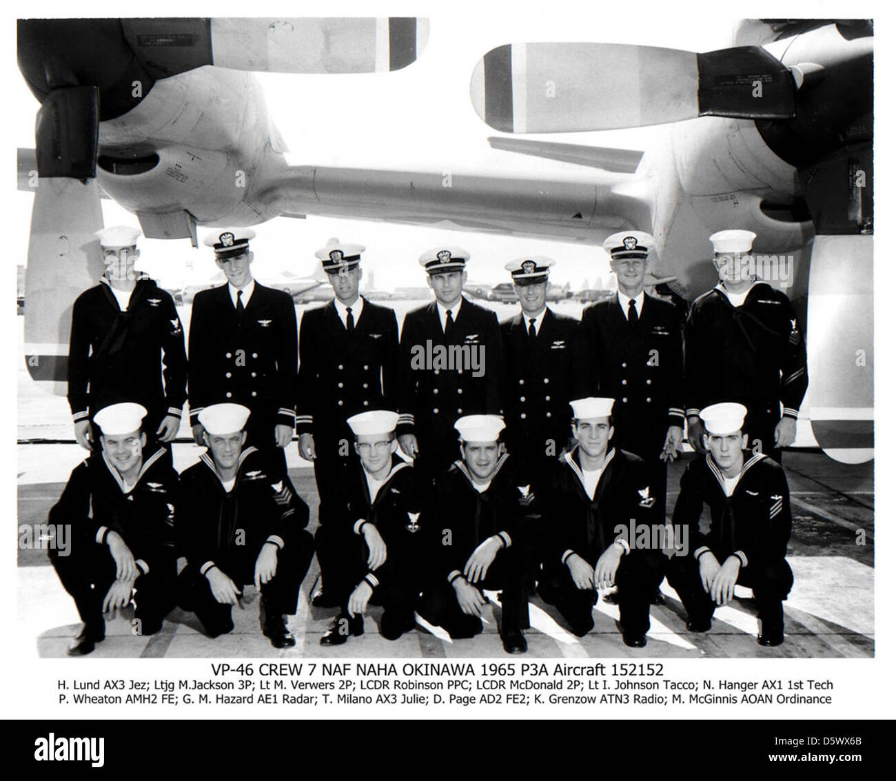 Patrol Squadron (VP) 46 crew that flew the Lockheed P-3A "Orion Stock ...
