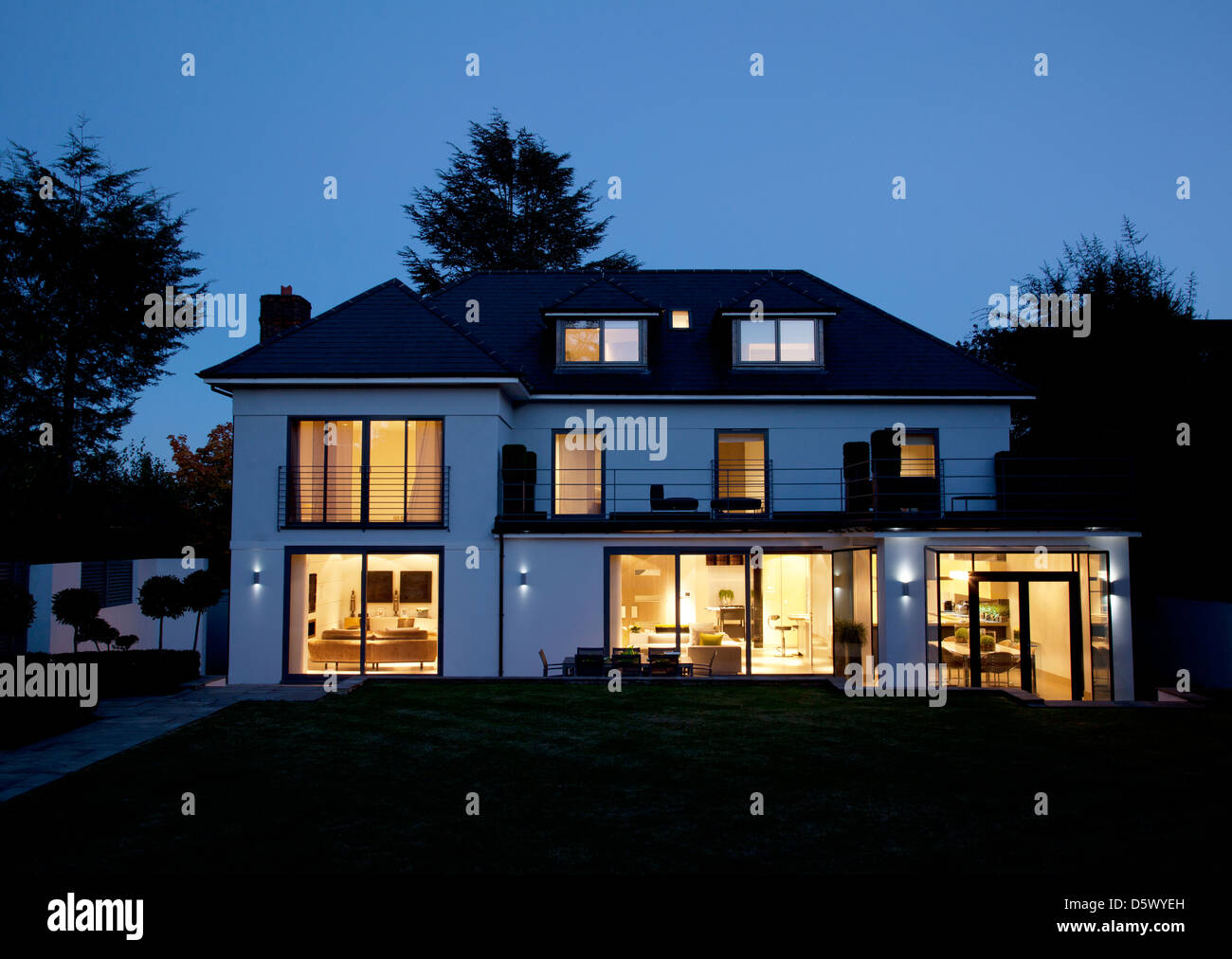 Modern House At Night