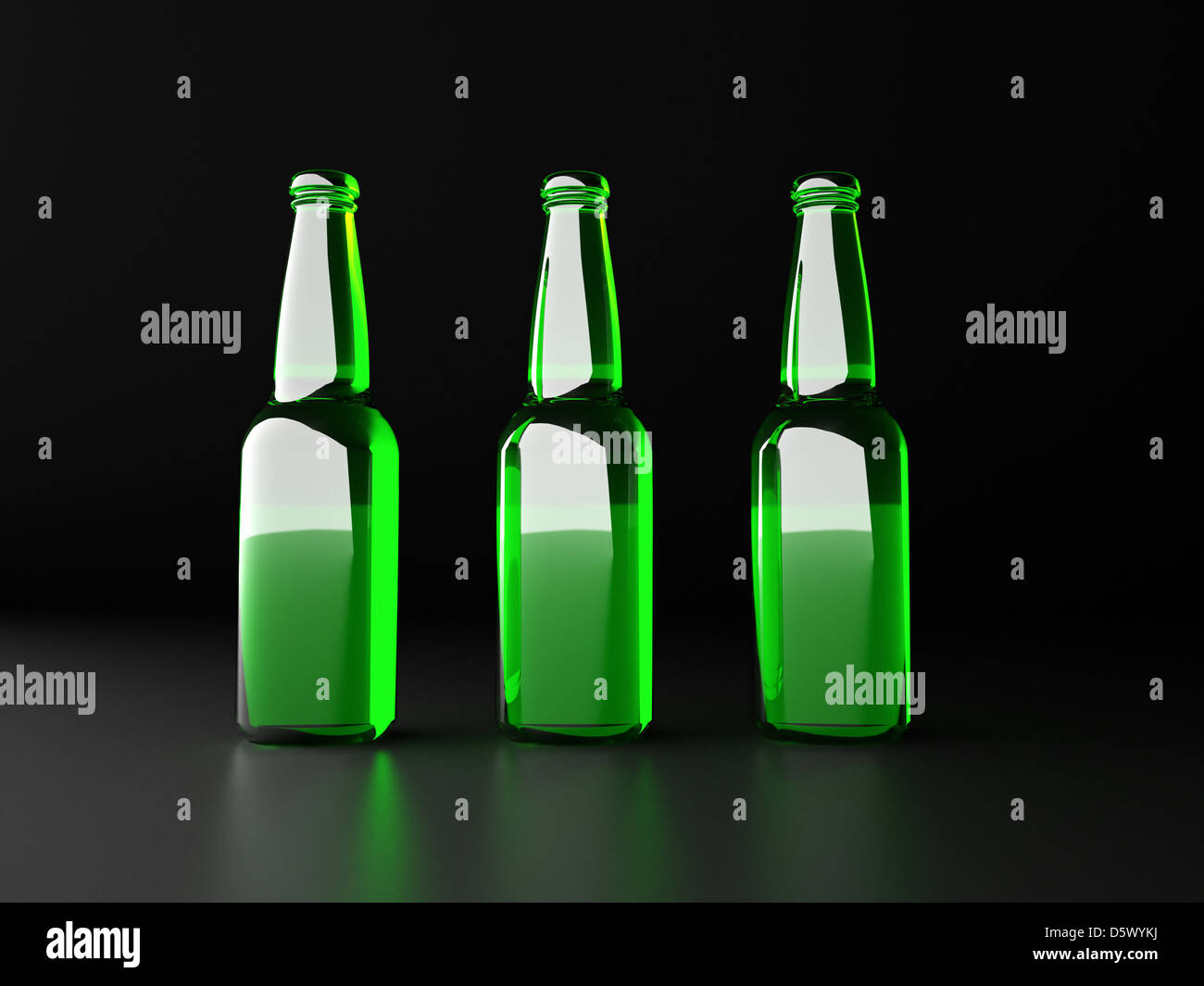Three beer bottles Stock Photo - Alamy