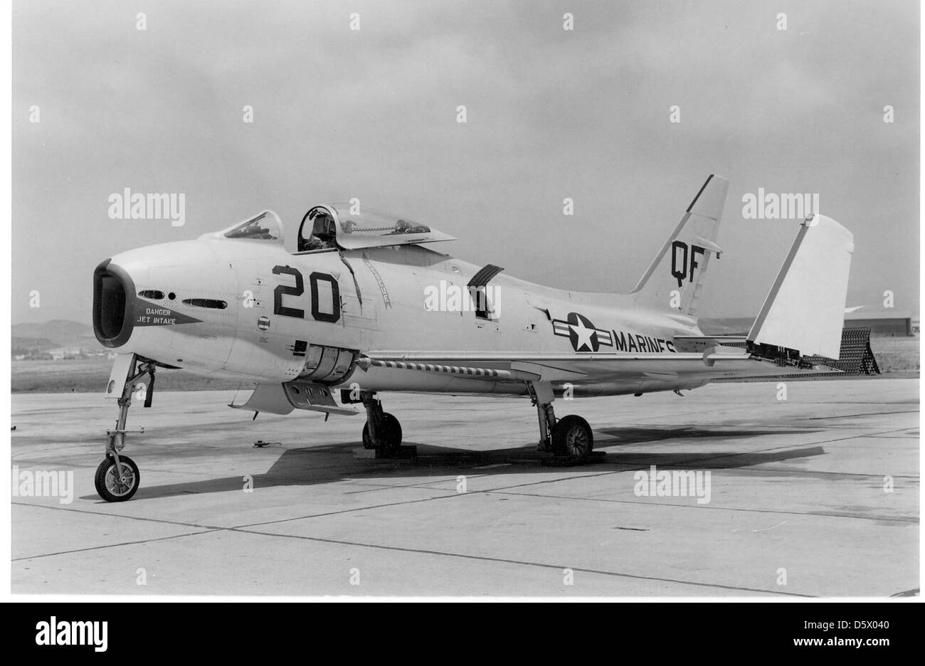 The North American FJ-4 Fury of MARS-37, a U.S. Navy fighter jet, was ...